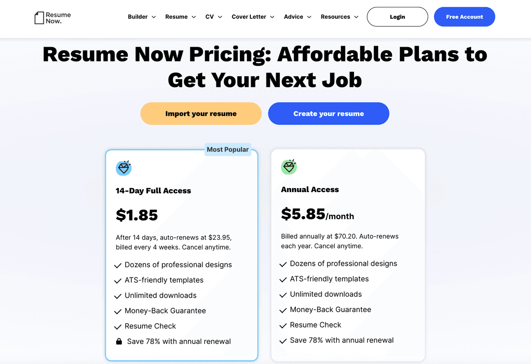 Resume Now Alternative - Affordable and Easy to Use
