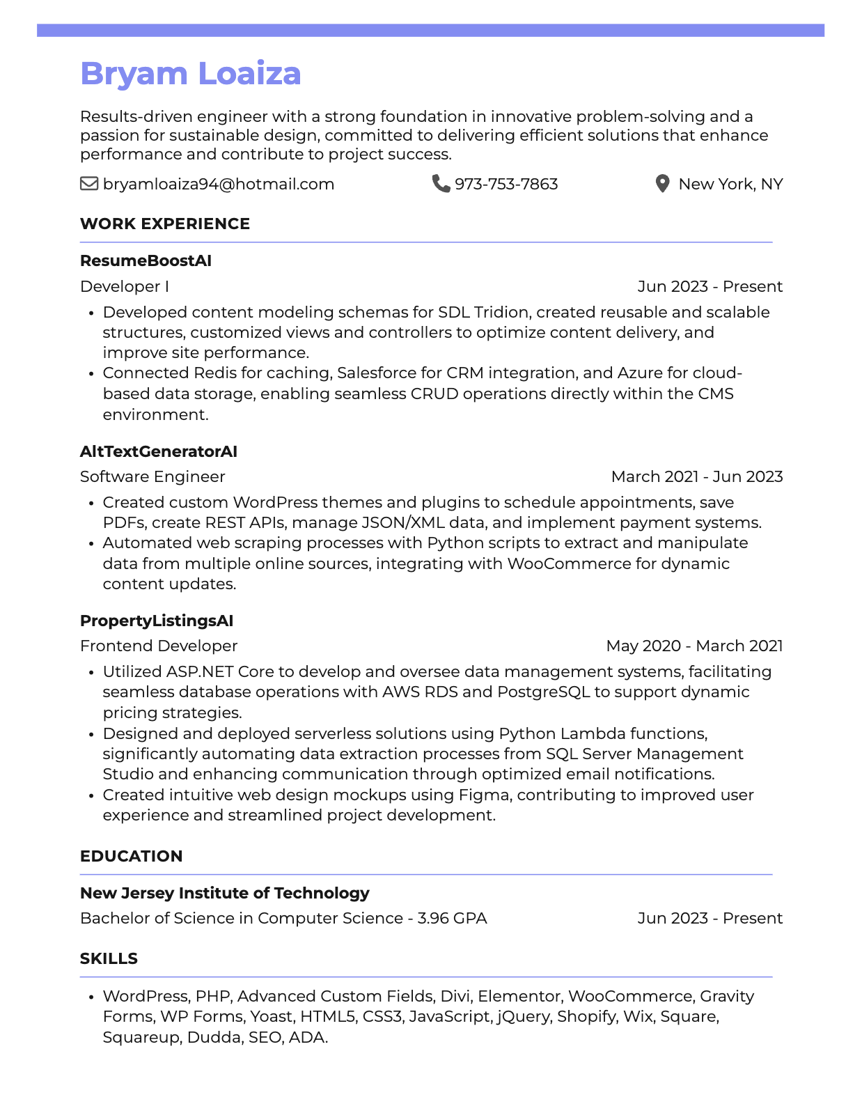 ResumeBoostAI - AI Resume Builder